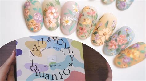 Yolly 悠梨彩繪膠 油畫感花卉美甲彩繪~美甲教學nailartネイル Youtube