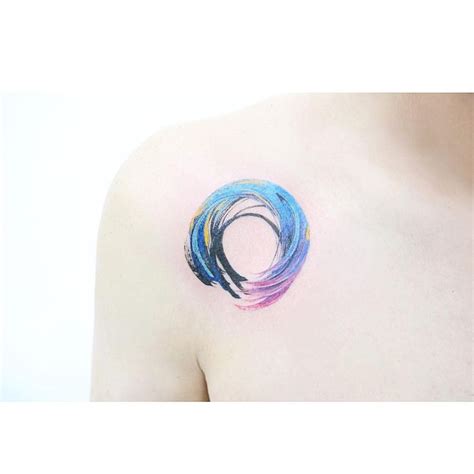 Circle Watercolor Tattooistbanul Tattoo Tattooing Watercolor