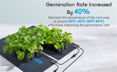 INKBIRDPLUS Seedling Heat Mats With Thermostat Digital 30W Waterproof Heating Pads 52 7x25 4 Cm