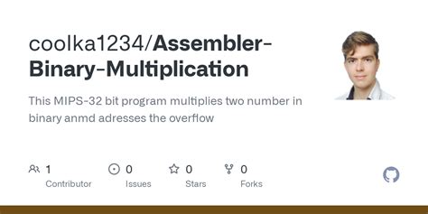 Github Coolka1234assembler Binary Multiplication This Mips 32 Bit