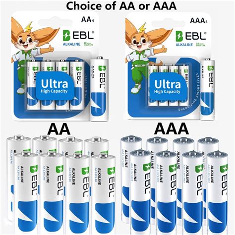Ebl Aaa Aa Alkaline Batteries 15v Lot Of Triple A10 Years Shelf Life
