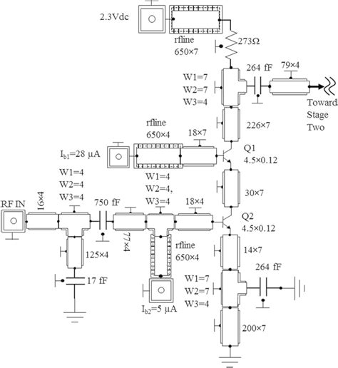 Lna Schematic Simulation Of The Lna Using Pcells The Second Stage Is A