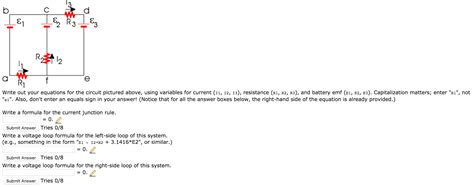 Solved Write Out Your Equations For The Circuit Pictured Chegg