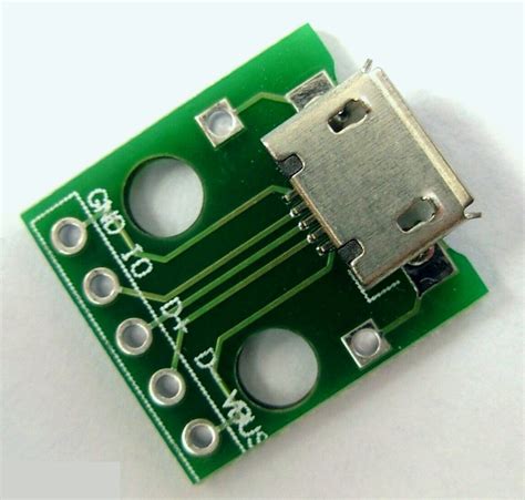 Micro Usb Female Connector Pcb Micro Usb Connector And Module Board Pcb Plate Ebay