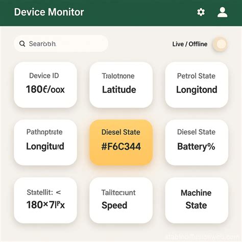 Professional Single Page Web Dashboard For A Device Monitoring System
