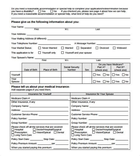 Medicare Application Form Printable Printable Forms Free Online