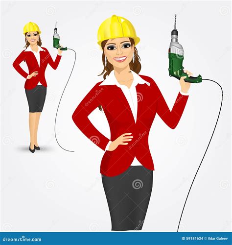 Woman And Man Architect Showing Blueprint Cartoon Vector 35544597