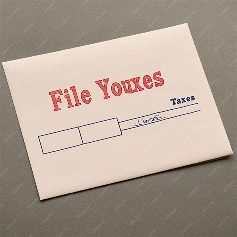 A Tax Return Envelope With A File Your Taxes Message And Return Address