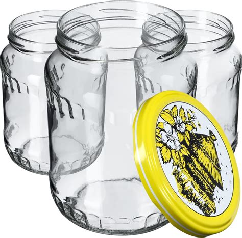 Kadax Lot De 48 Bocaux à Confiture Avec Couvercle à Visser 720 Ml