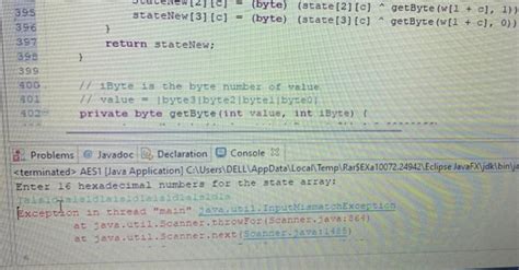 Solved This Is An Aes Encryption Code Where He Wants Me To Chegg Com