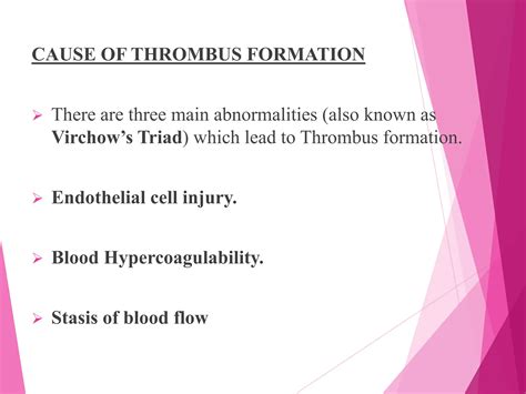Thrombosis Presentation Pathology Ppt