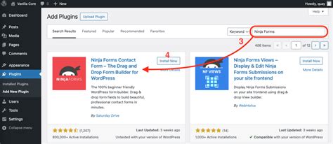 Installing Ninja Forms Ninja Forms