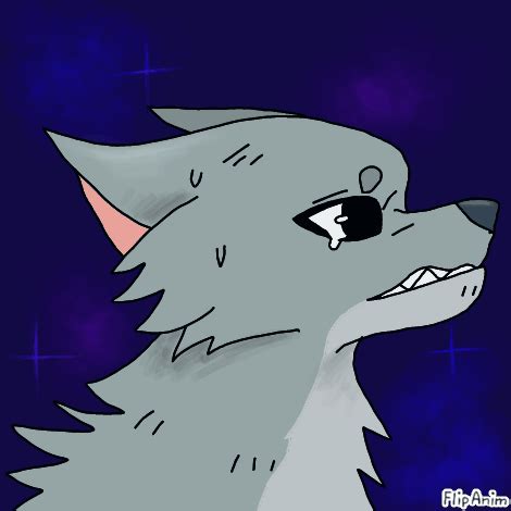 Anime Wolf Crying