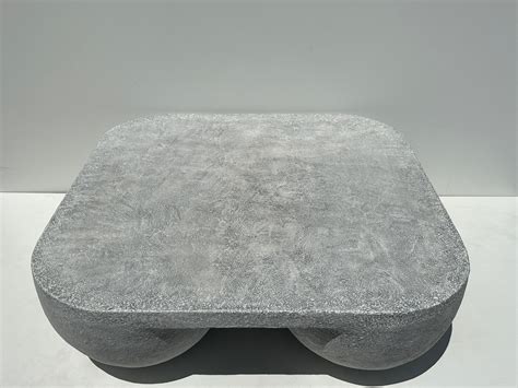 Faux Concrete Square Coffee Table In The Style Of John Dickinson For Sale At 1stdibs Faux