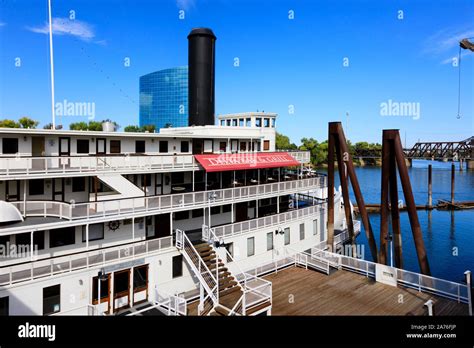 Old Riverboat The Delta King” Hotel On The Sacramento River Sacramento State Capital Of