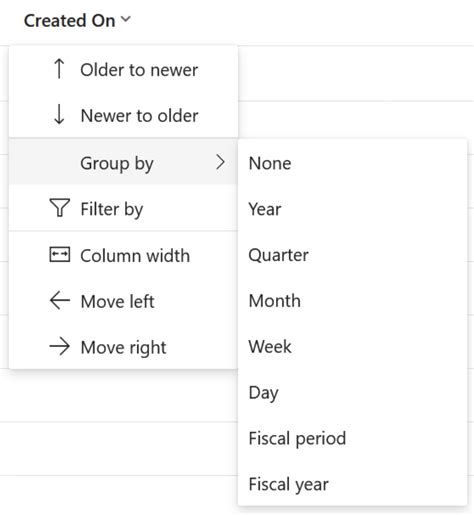 Have You Noticed The Extra Features On Column Headers In Microsoft Dynamics 365 Crm