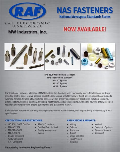 Raf Nas Specialty Fasteners Century Fasteners Corp