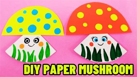 How To Make A Paper Mushroom Diy Paper Mushroom Easy Youtube