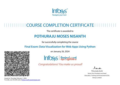 Moses Nisanth On Linkedin Datavisualization Python Webdevelopment Continuouslearning Infosys