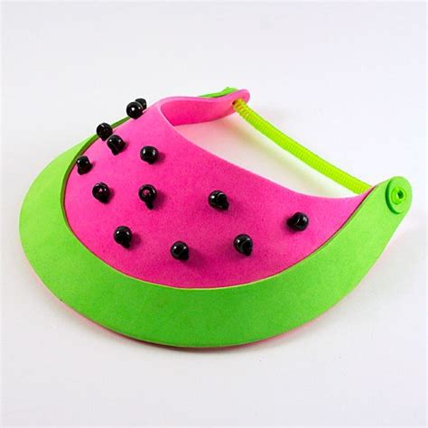 Watermelon Sun Visor Artesanía De Sandía Diseños De Sandía