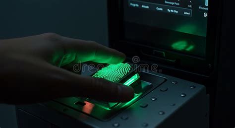 Fingerprint Scan For Security Access Control Identification And Technology Concept Stock