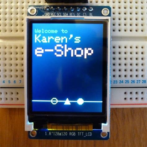 Using The St7735 Color Tft Display With Arduino 52 Off