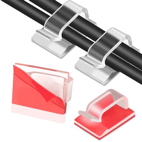 Buy Adhesive Cable Clips Clear 45 Pcs Small Upgraded Wire Clips For