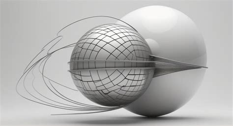 Premium Photo Dynamic Fusion Abstract Composition With Lines And Spheres