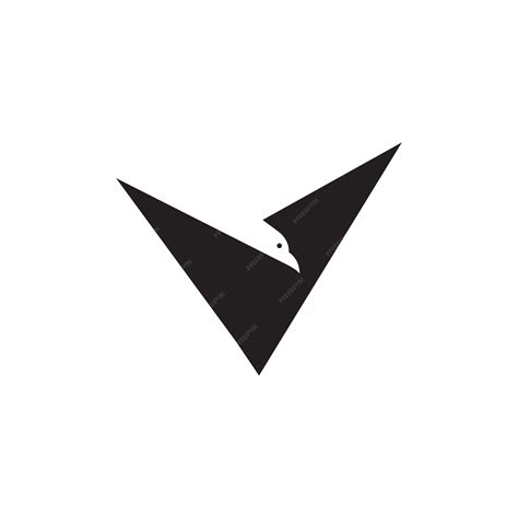 Premium Vector Minimalist Triangle Shape Bird Modern Logo Design