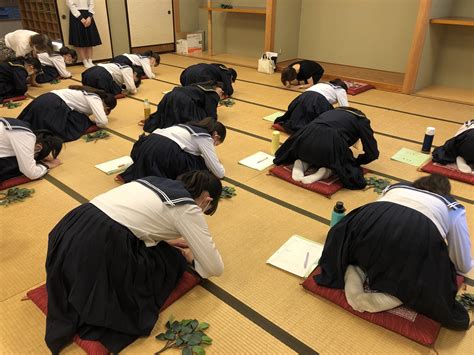 中学2年生後期作法指導始まる 西遠女子学園公式ブログ
