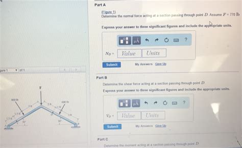 Solved Determine The Normal Force Acting At A Section