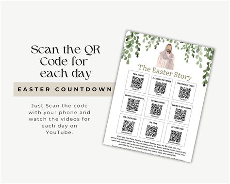 Lds Youth Easter Handout Lds Easter Videos Countdown Qr Code Handout
