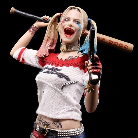1 6 Suicide Squad Harley Quinn Scale Real Clothes Figure Model Toy