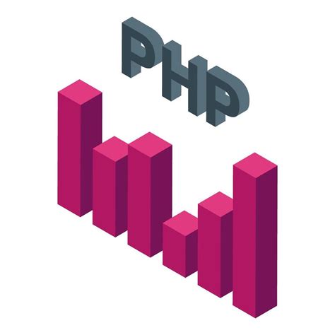 Php Growth Chart In 3d Isometric Design 46041780 Vector Art At Vecteezy