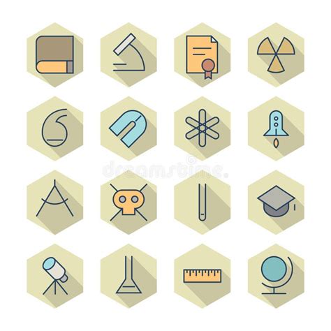 Thin Line Icons For Science And Education Stock Vector Illustration Of Vector Graduation