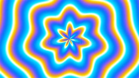 Pulsing Fiery Flower Optical Illusion Of Movement Stock Image Image