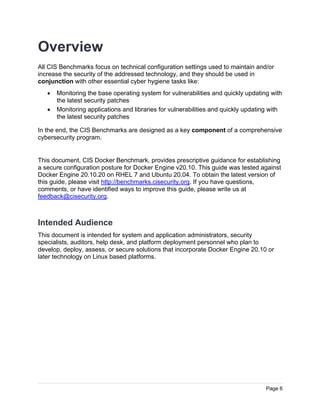 Cis Docker Benchmark V1 5 0 Pdf Pdf