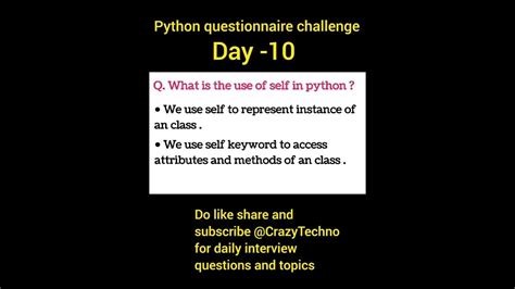 Self In Python Shorts Python Interview C C Youtubeshorts Java