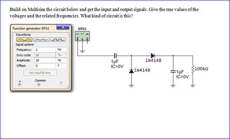 Solved Build The Circuit Below On Multisim And Obtain The Input And