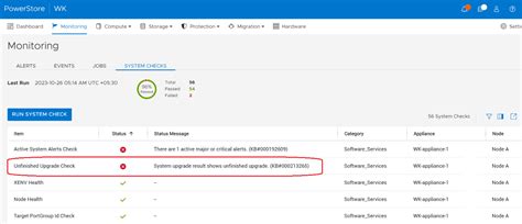 powerstore system health check has detected remnants of failed ndu