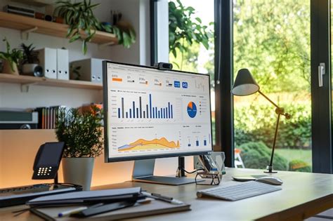 modern workspace setting image premium ai generated image