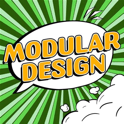 Text Caption Presenting Modular Design Word For Product Designing To Produce Product By
