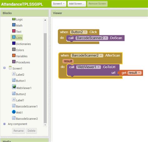 bar code scanner for two operations mit app inventor help mit app