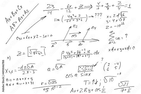 Scientific Formulas And Mathematical Expressions Stock Vector Adobe