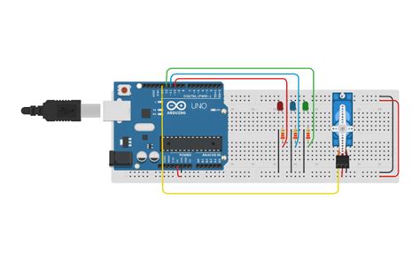 Circuit Design Práctica 3 Barrera De Parking Con Semáforo Tinkercad
