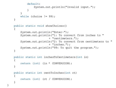 Solved The Following Is An Example Of A Menu Driven Program