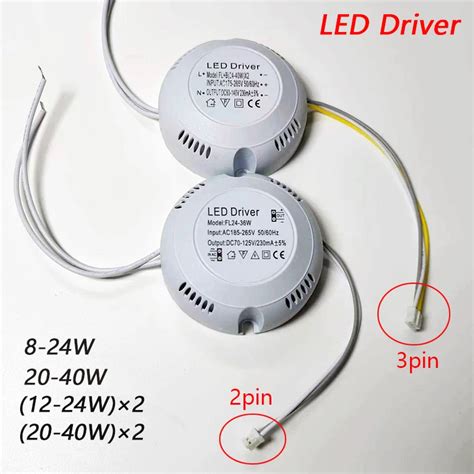 Round Led Driver 3 Colors Adapter For Led Lighting Ac220v Non Isolating