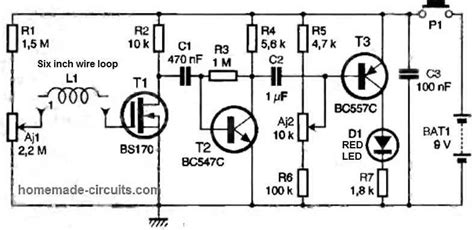 Home Electromagnetic Radiation Detector Circuit Homemade Circuit Projects