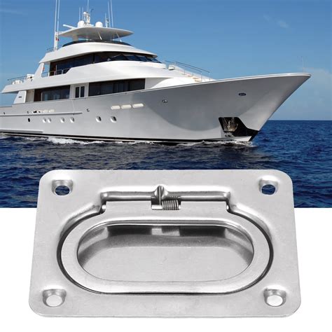 Boat Floor Stainless Steel Flush Ring Pull Handles Square Recessed