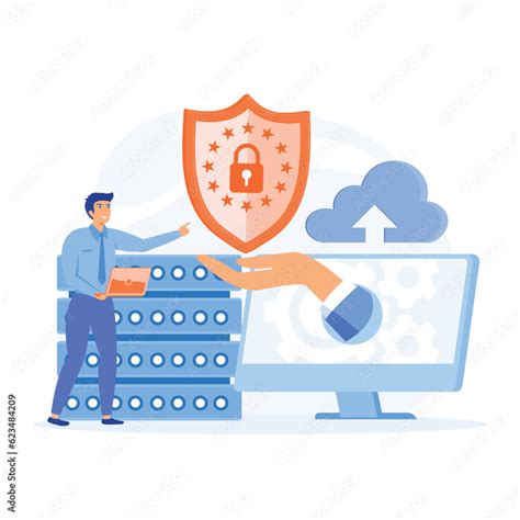 Database Security Hacker Attack Concept Hackers Stealing Personal Data